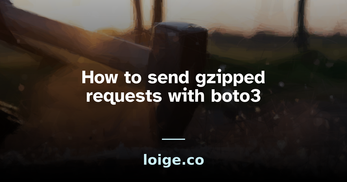 How to send gzipped requests with boto3